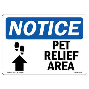 SignMission Pet Relief Area [Up Arrow] Sign with Symbol | Wayfair